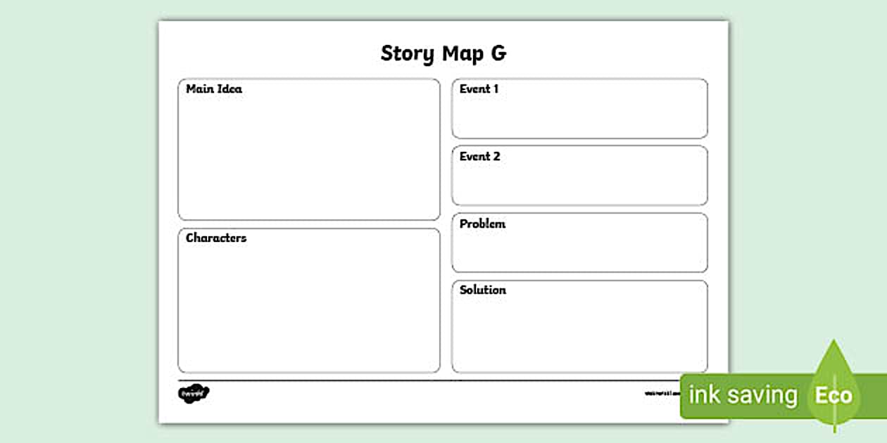 Cursive Story Map G Worksheet (teacher made) - Twinkl