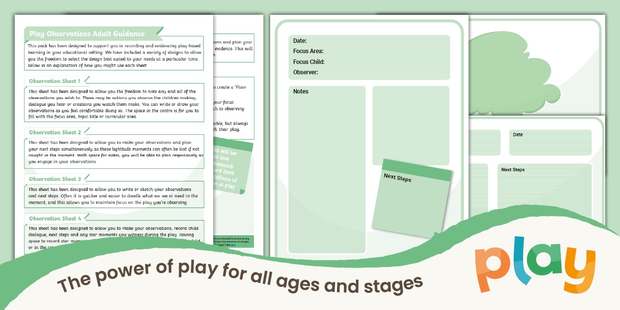 Learning Through Play Observations | Twinkl Resources