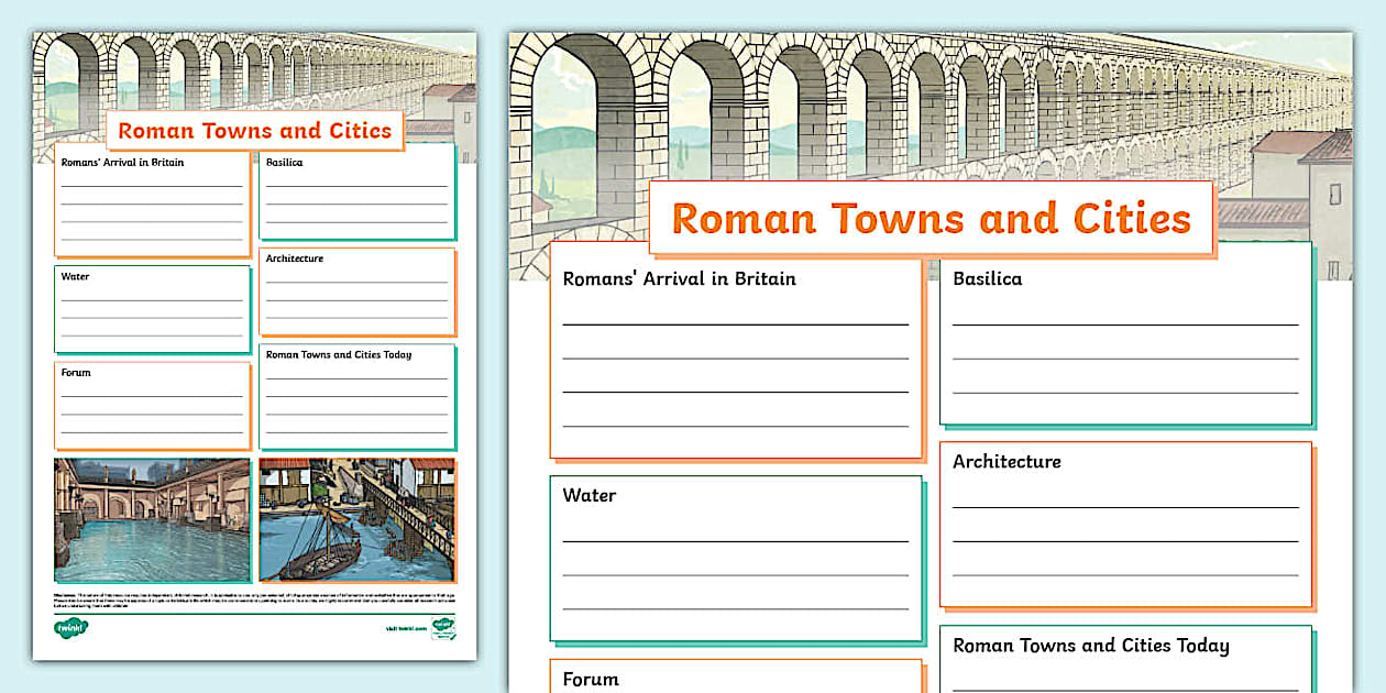 Roman Towns and Cities Fact File Template (teacher made)