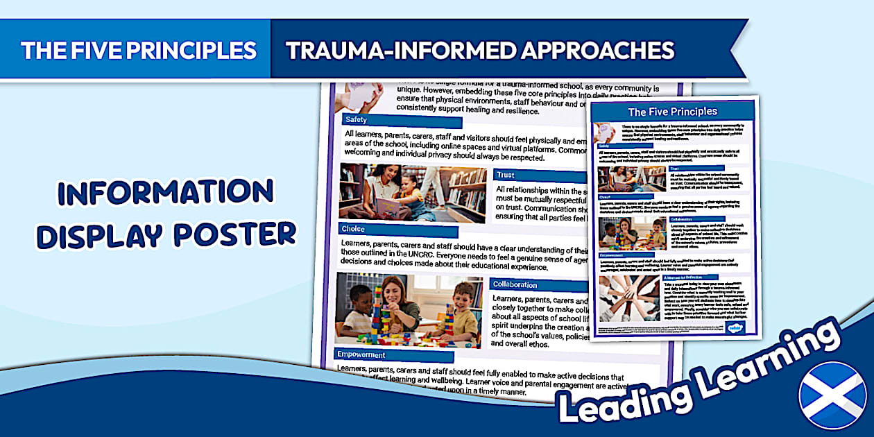 Trauma-Informed Approaches: The Five Principles Display Poster