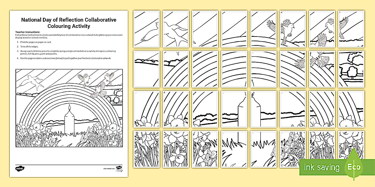 National Day of Reflection: Collaborative Colouring Activity