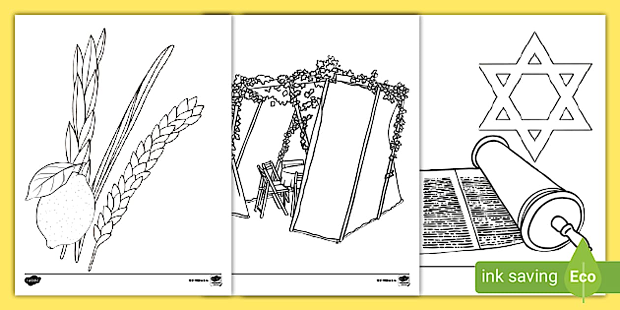 Sukkot Coloring Pages for Prekindergarten | Twinkl USA