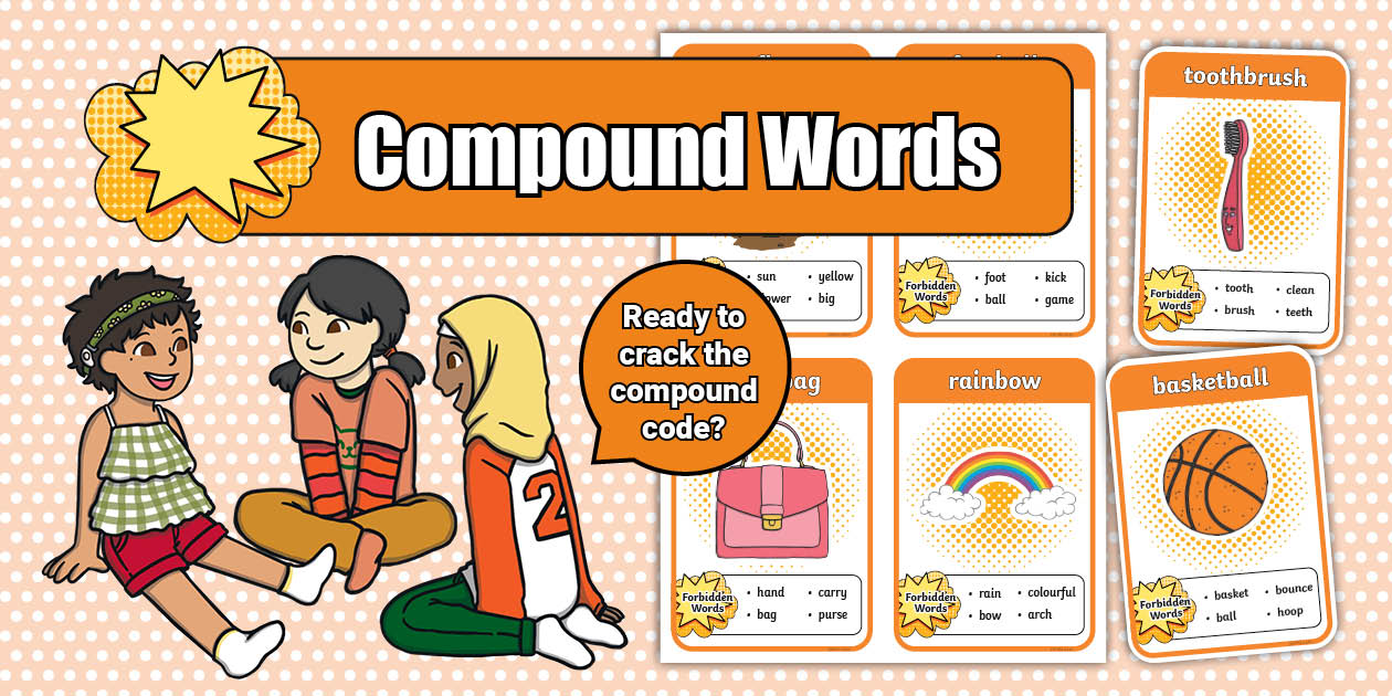 * NEW * Compound Words 'Leave It Out!' Game Cards