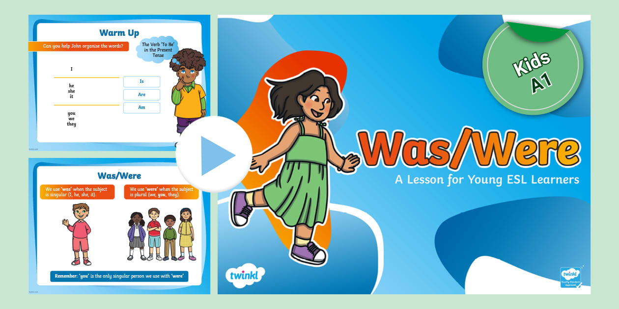 ESL Was/Were Grammar Lesson for Beginners (teacher made)