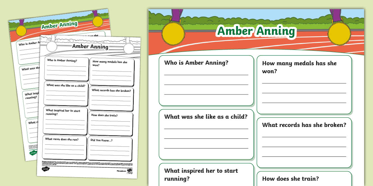 KS1 Amber Anning Fact File Template - English - Twinkl