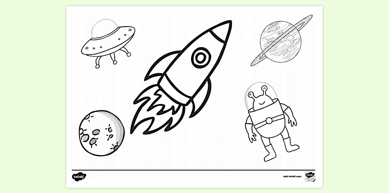 Space Colouring Page | Colouring Sheets - Twinkl
