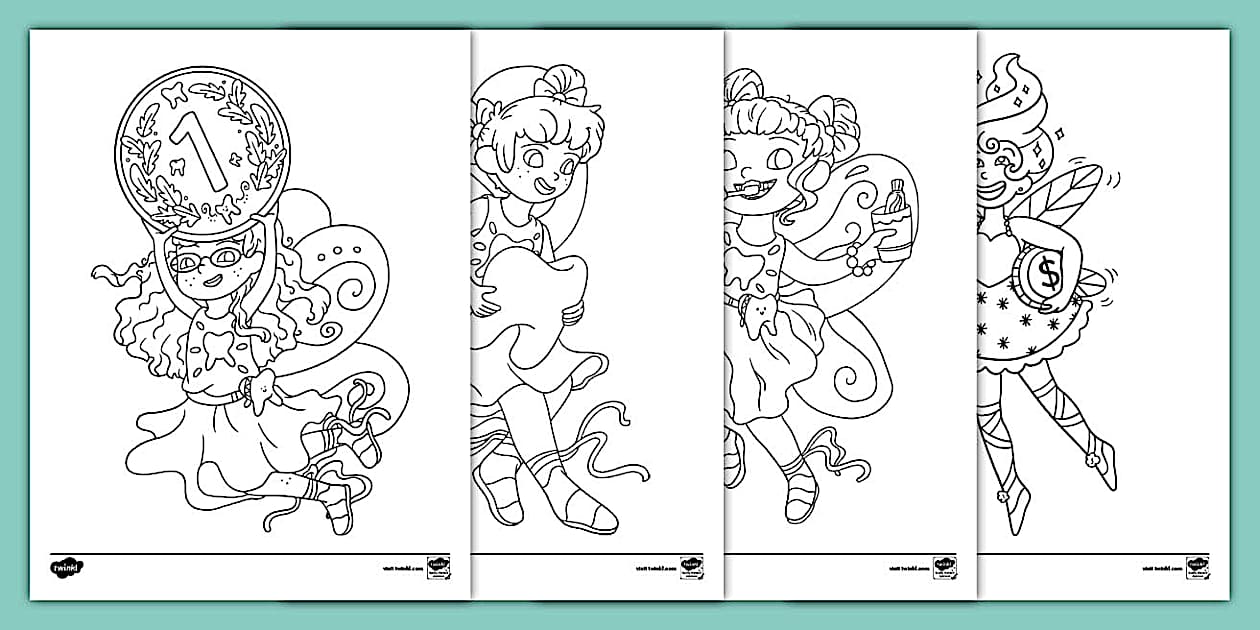Tooth Fairy Coloring Sheets (creat de profesori) - Twinkl