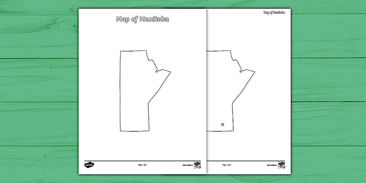 Map of Manitoba (teacher made) - Twinkl