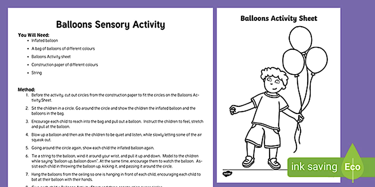 Balloon Sensory Activity - Inclusive Education | Twinkl