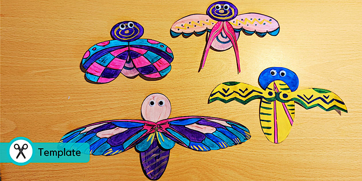 Moving Collage | Minibeast Craft (teacher made) - Twinkl