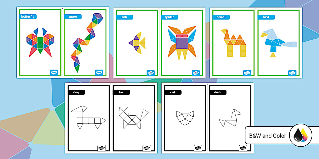 Pattern Block Templates | Educational Resources | Twinkl USA