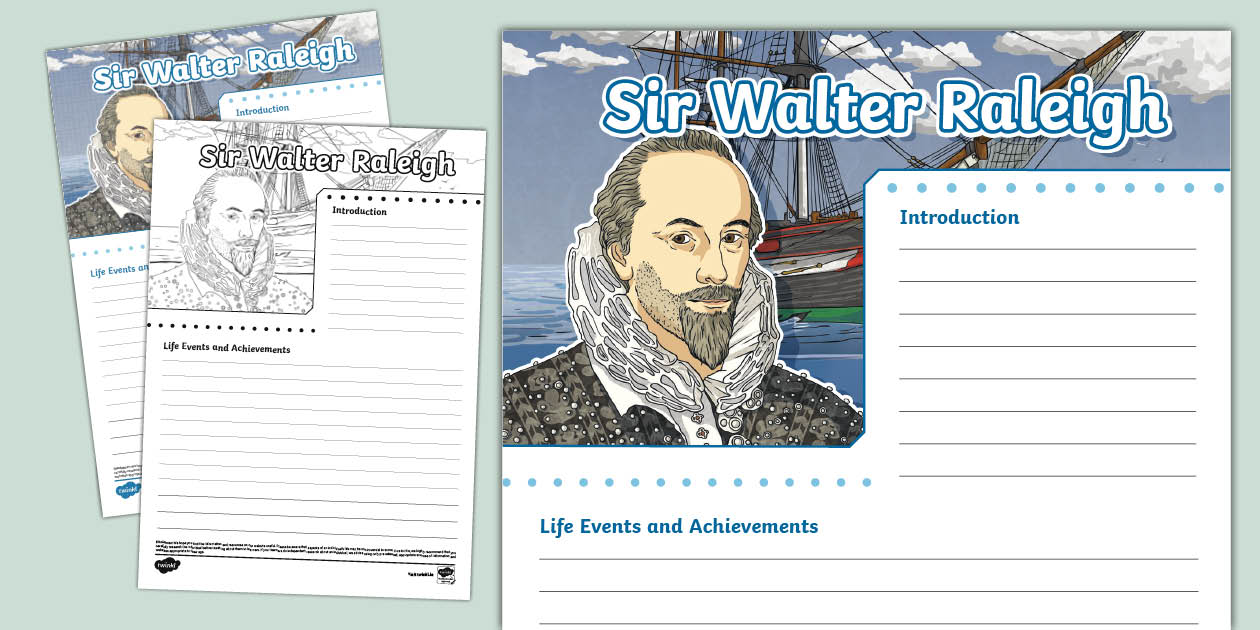 Sir Walter Raleigh Biography Template (teacher made)