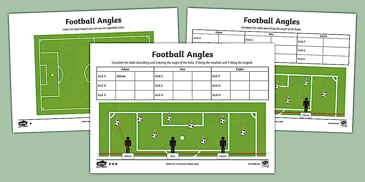 Acute, Obtuse and Right Angles Differentiated Maths Worksheet