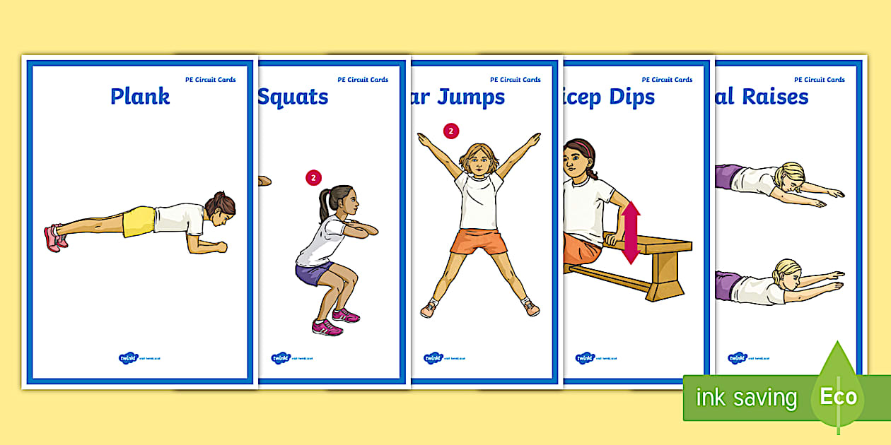 Posters | Get Kids Fit | Classroom Workout - Twinkl