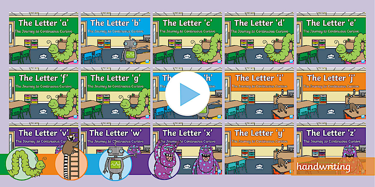 The Journey to Continuous Cursive KS1 A - Z Lesson Presentation Bumper