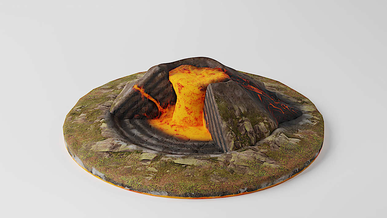 3D Model: Physical Geography - Volcano - Twinkl 3D Model: Physical Geography - Volcano - Twinkl