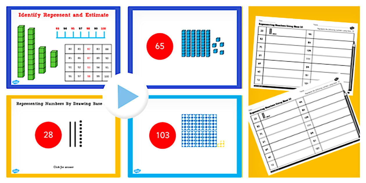 Y2 Maths Represent Numbers Using Base Ten Lesson Pack