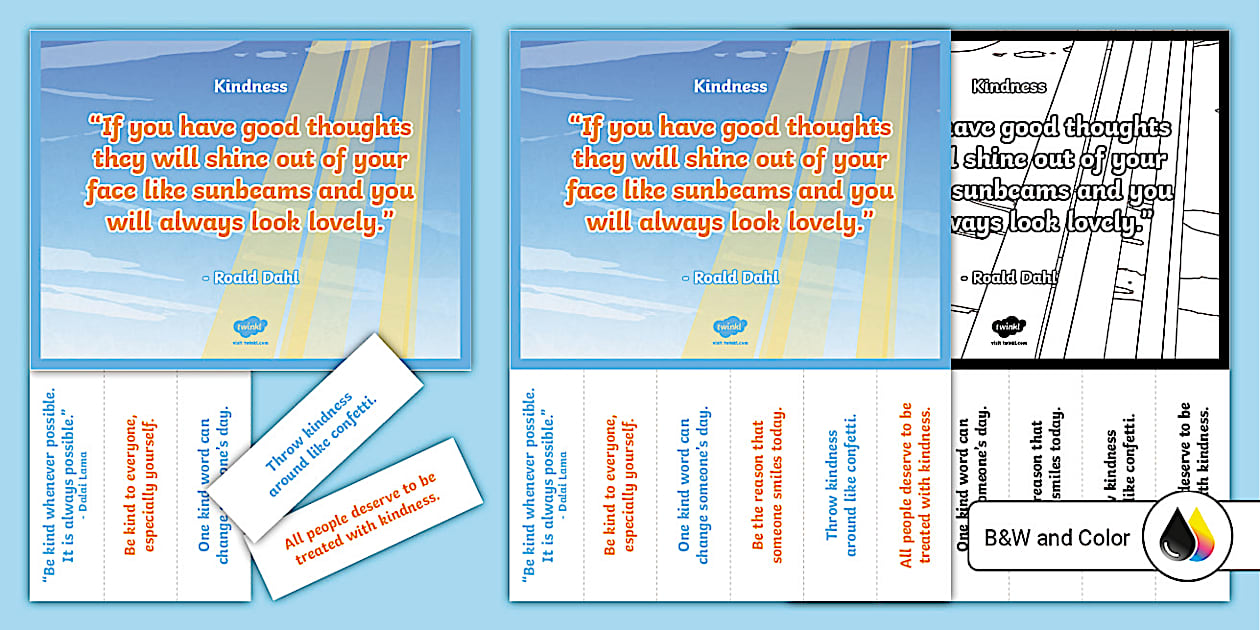 Kind Thoughts Tear-off Poster (teacher made) - Twinkl