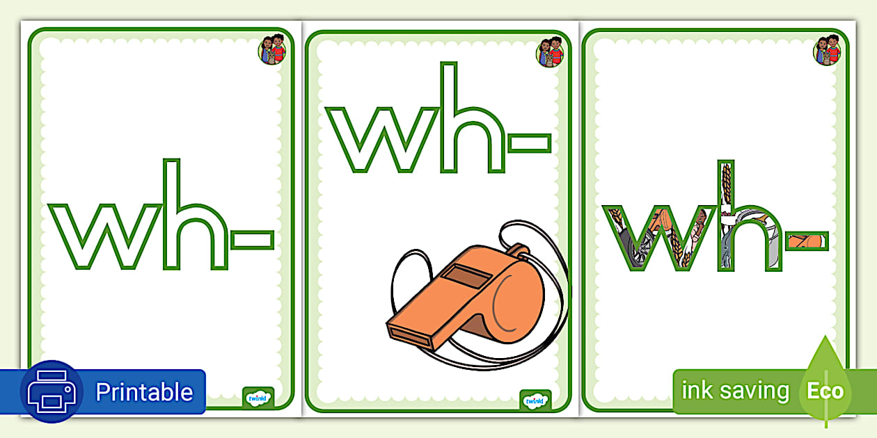 Grade 3 Phonics: wh- Sound Posters (teacher made) - Twinkl
