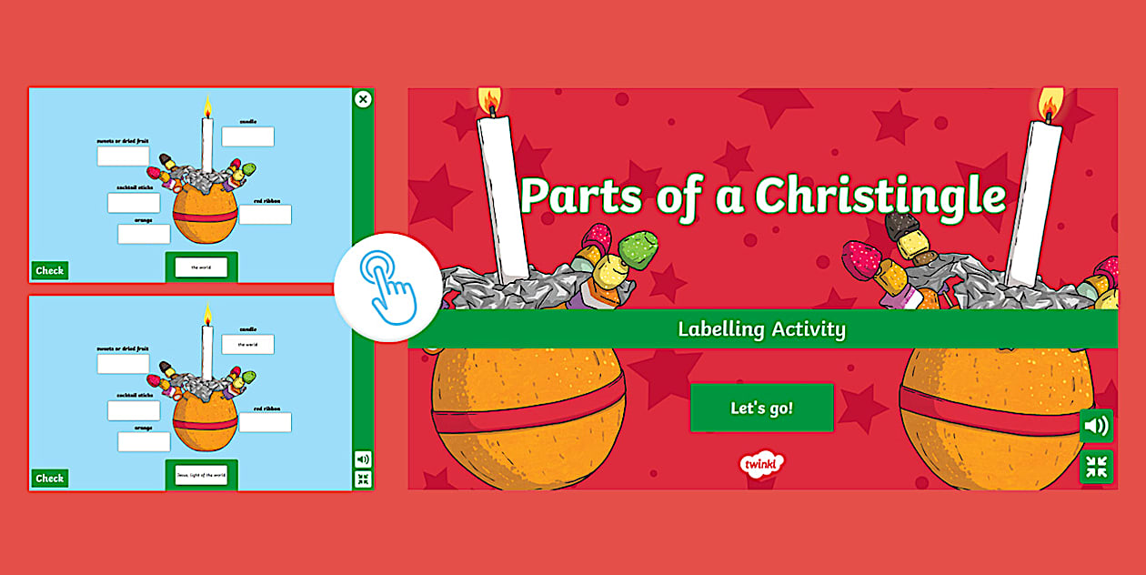 KS2 Parts of a Christingle Interactive Labelling Activity