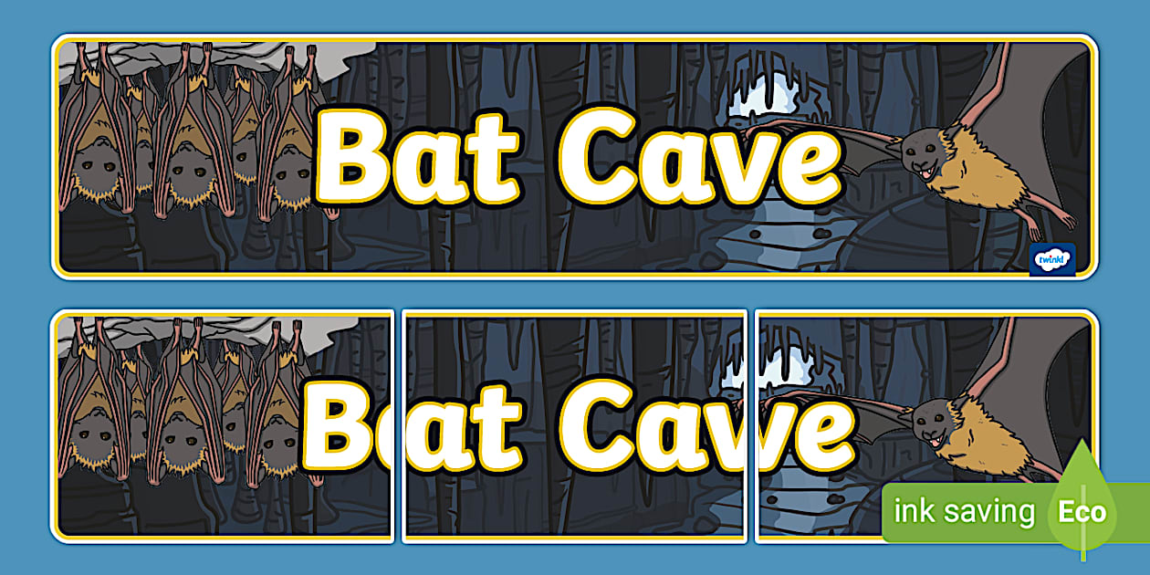 Bat Cave Role Play Display Banner (Teacher-Made) - Twinkl
