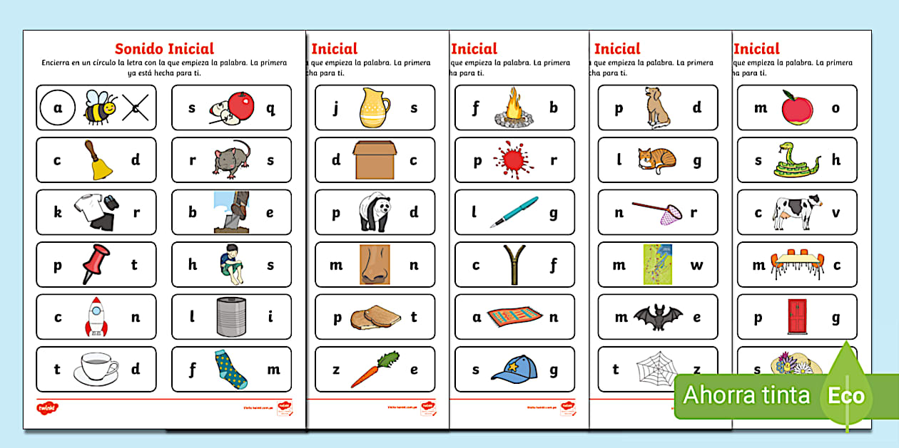 Ficha de actividad: Sonido inicial (Hecho por educadores)