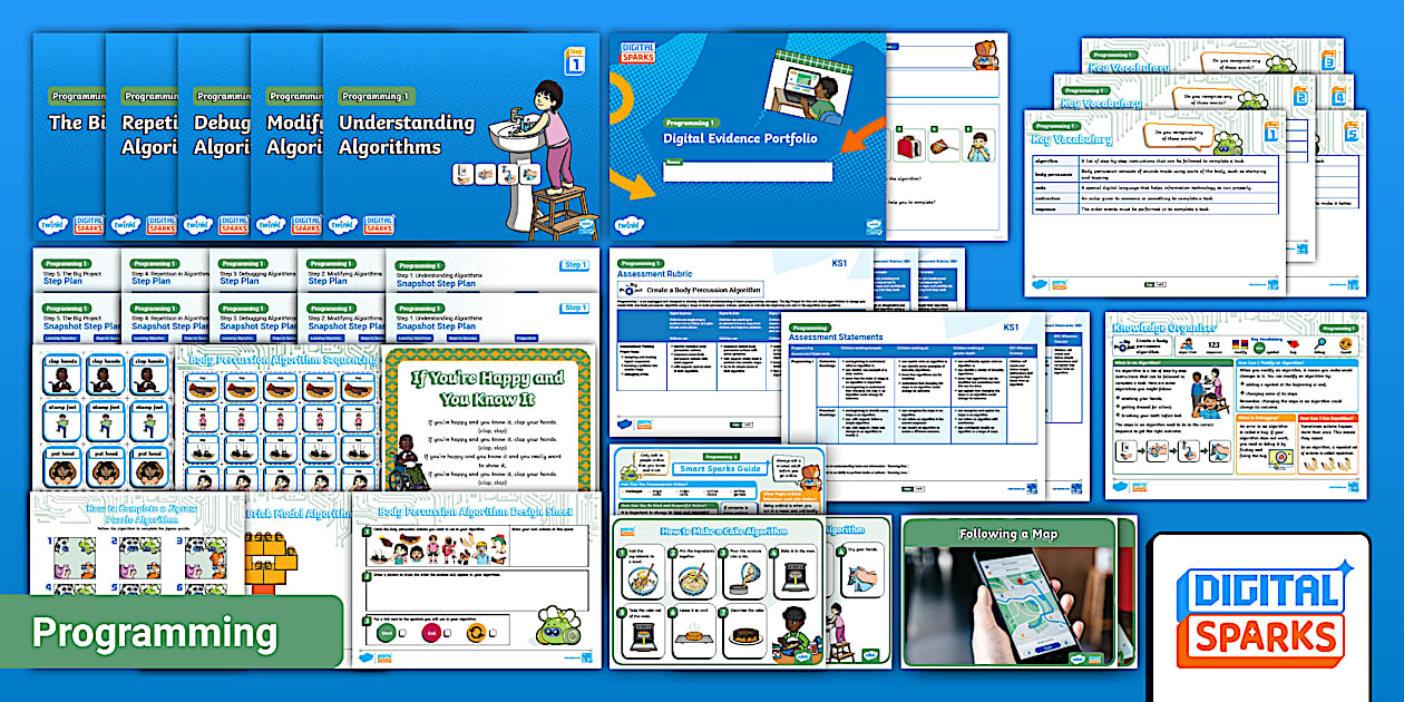 Digital Sparks: Programming 1: Unit Pack (teacher made)