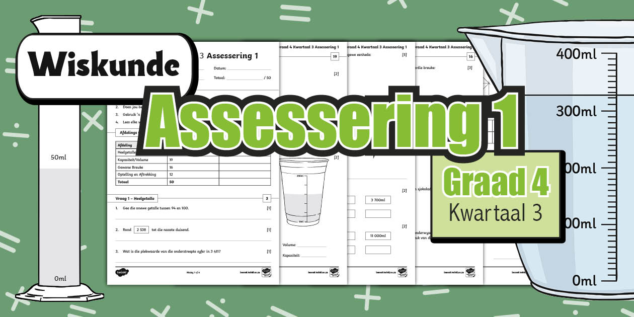 Graad 4 Wiskunde - Kwartaal 3 - Assesseringsblad (KABV Belyn)