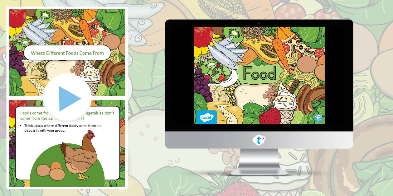 Grade 1 - Food Theme Discussion PowerPoint - Twinkl