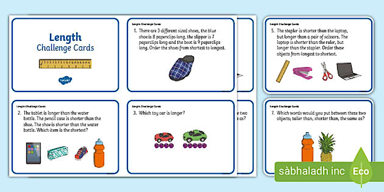 Length Challenge Cards (teacher made) - Twinkl
