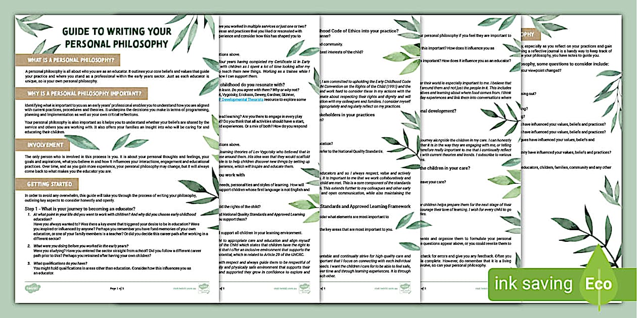 Guide to Writing Your Personal Philosophy | Childcare