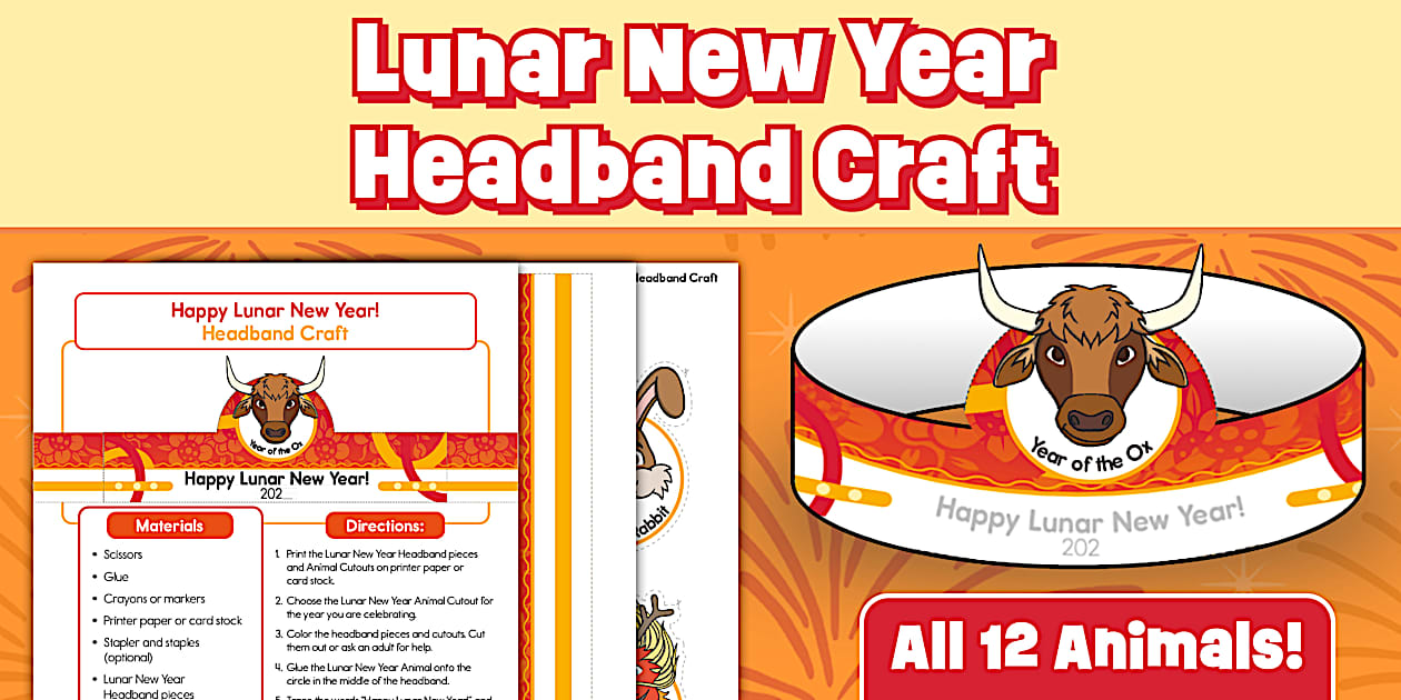 Happy Lunar New Year! Headband Craft