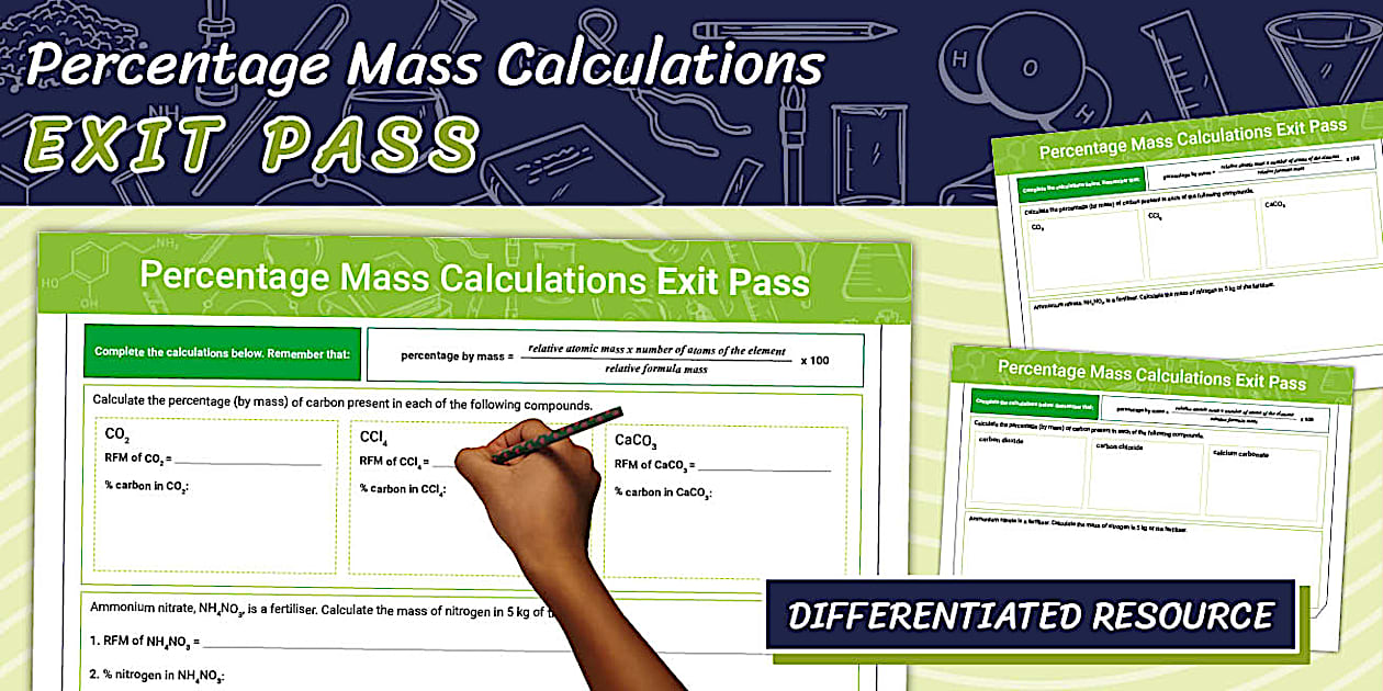 Percentage Mass Calculations Exit Passes