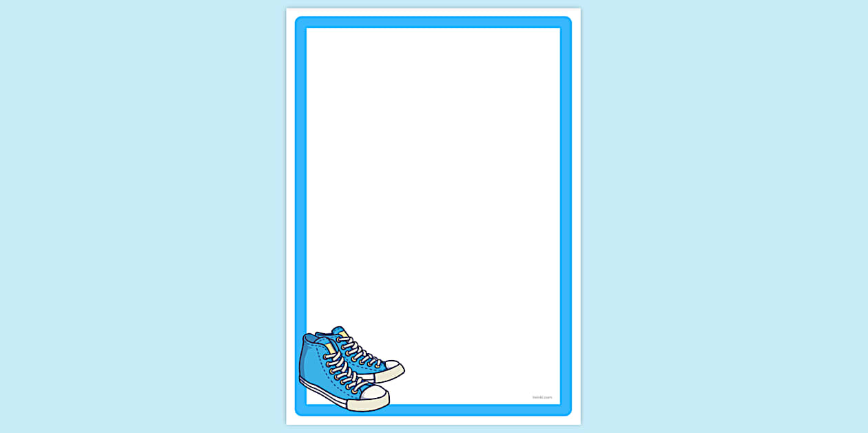 Simple Blank Pair of Shoes Page Border | Page Borders