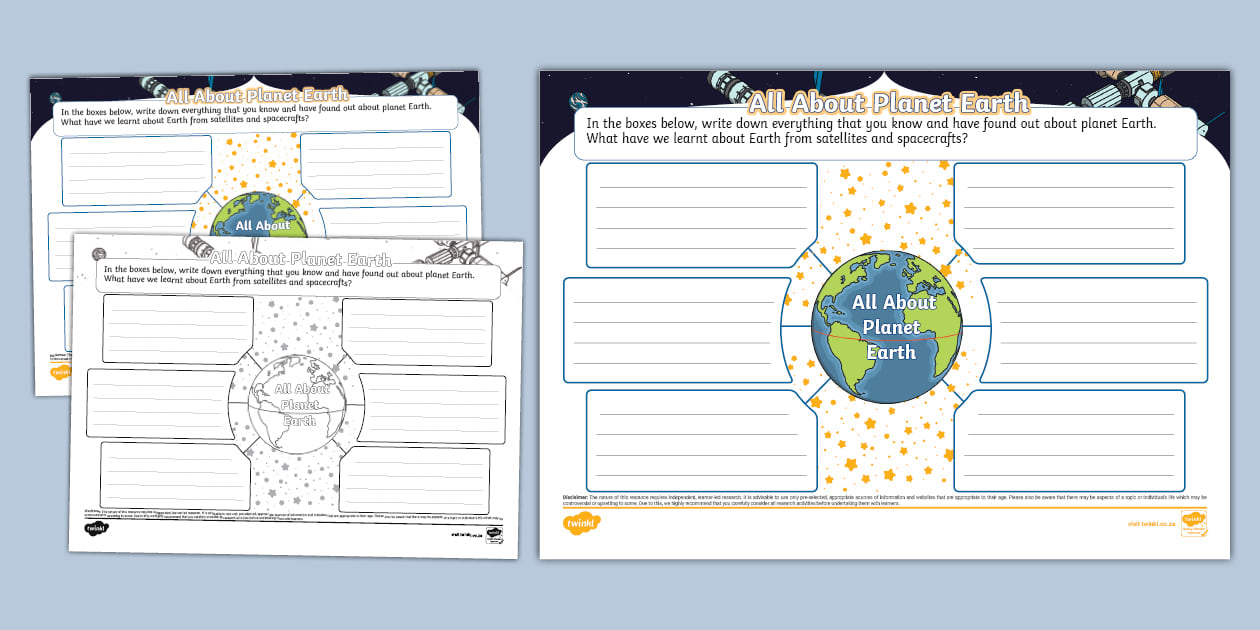 All About Planet Earth Mind Map (teacher made) - Twinkl