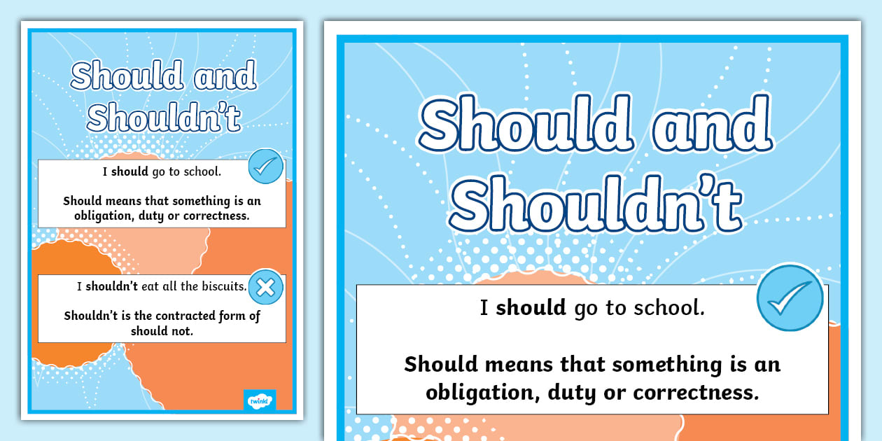Should and Shouldn't Display Poster (teacher made) - Twinkl