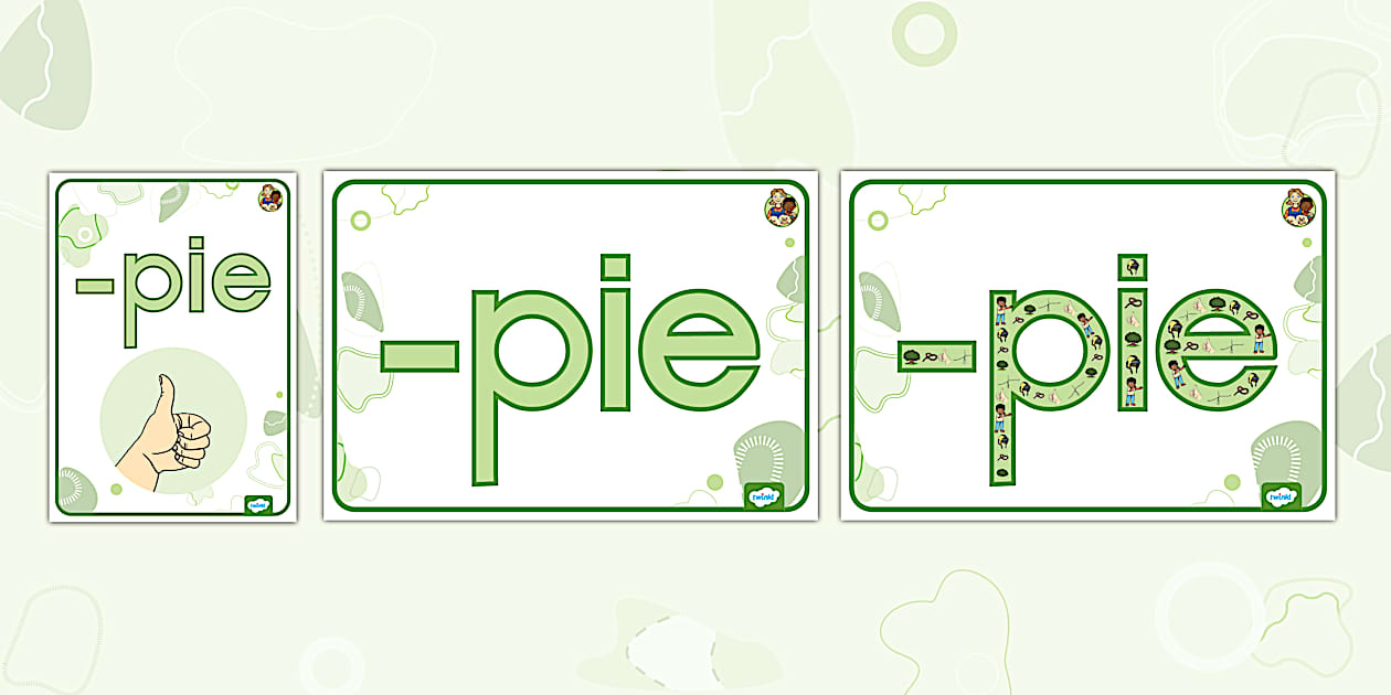 Graad 3 Klanke: Plakkate Verkleinwoorde -pie - Twinkl