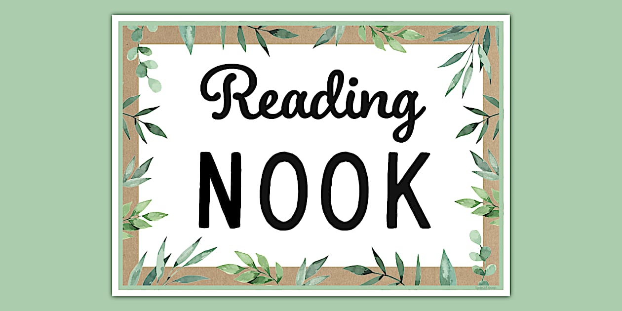 Botanical-Themed Reading Nook Display Poster (teacher made)