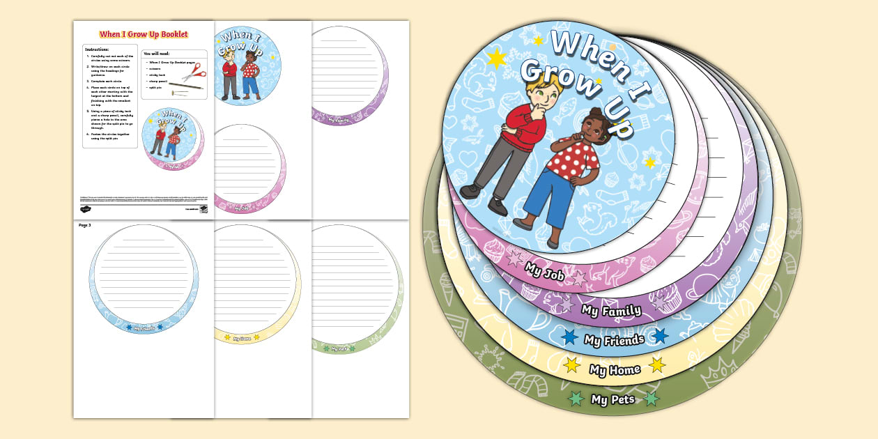 When I Grow Up Circles Booklet (Teacher-Made) - Twinkl