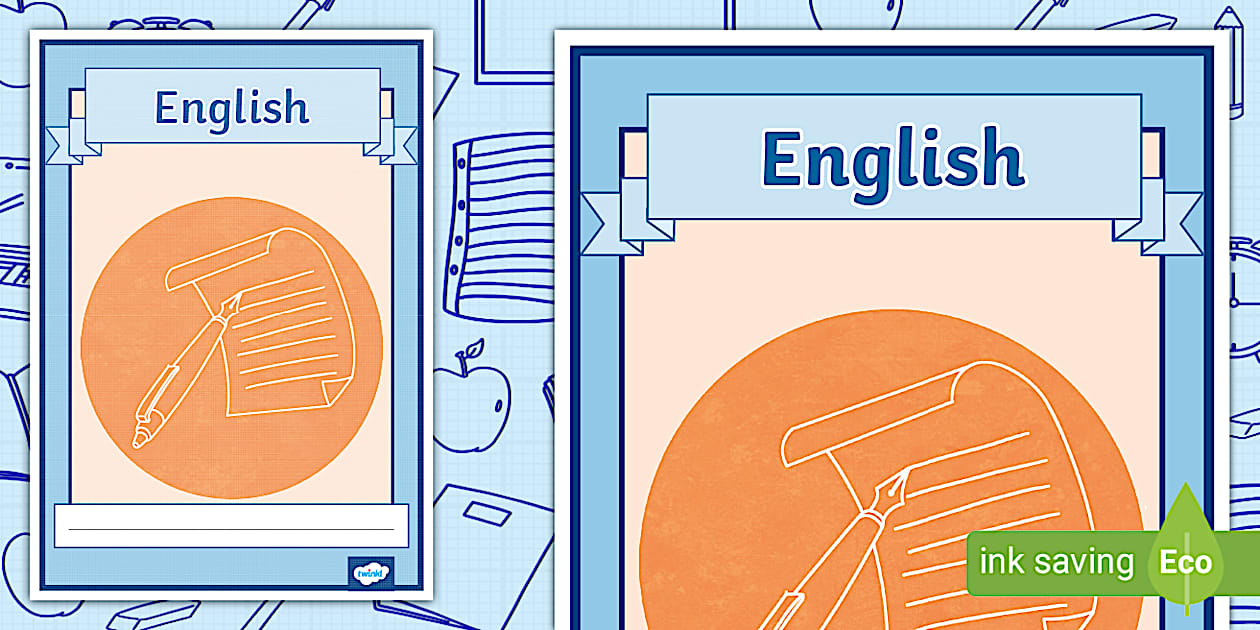 English Book Cover (teacher made) - Twinkl