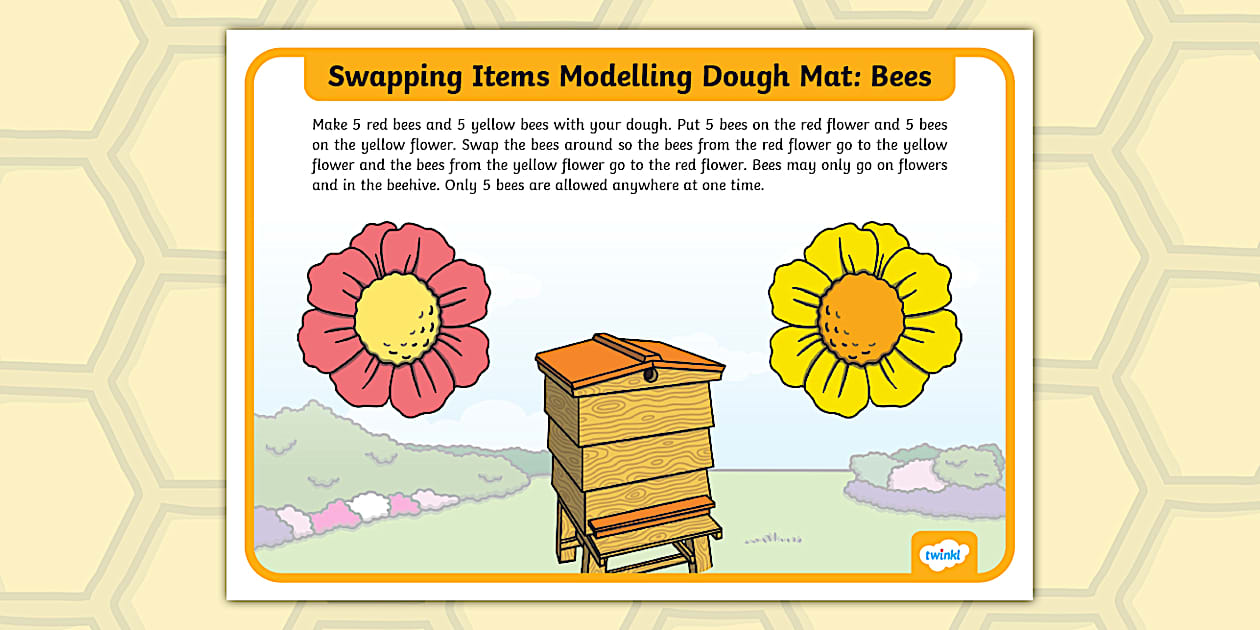 Grade R Robotics and Coding Swapping Dough Mat - Bees
