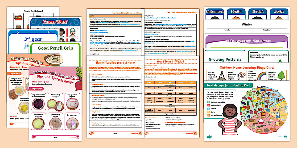 Year 1 Term 1 Week 8 Remote Home Learning Pack - Twinkl