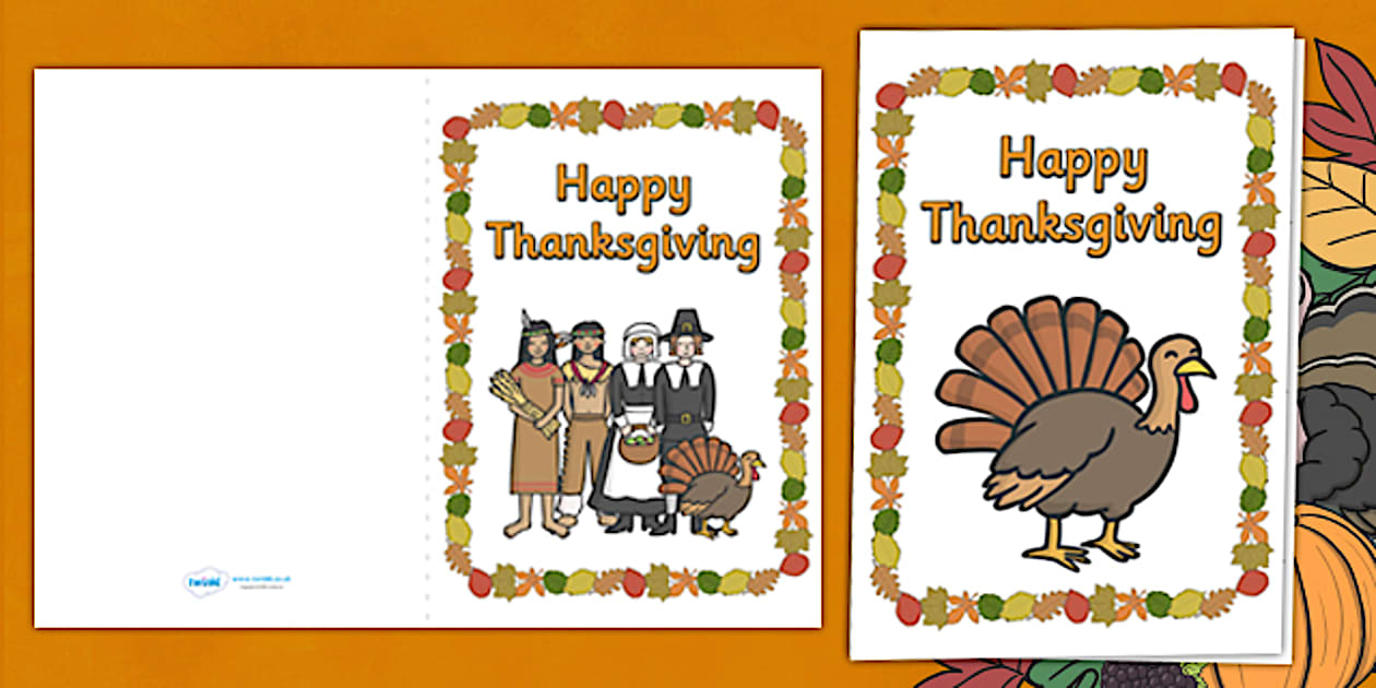 Thanksgiving Greeting Card Templates (teacher made) - Twinkl