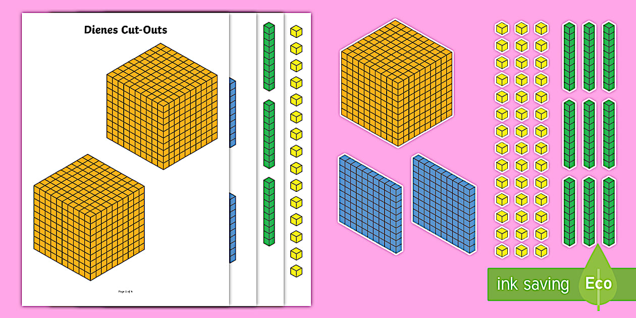 MAB Cut-Outs | Place Value Blocks | Dienes Blocks | Twinkl