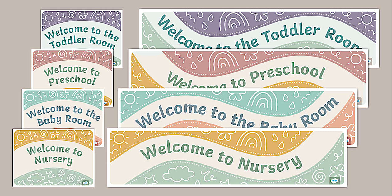 Nursery Rooms Display Banners and Posters Pack - Twinkl