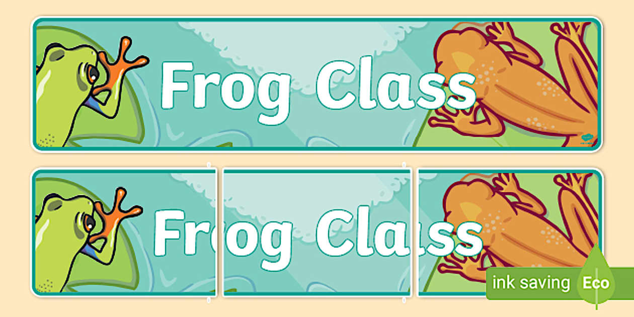 Frog Themed Classroom Display Banner (Teacher-Made) - Twinkl