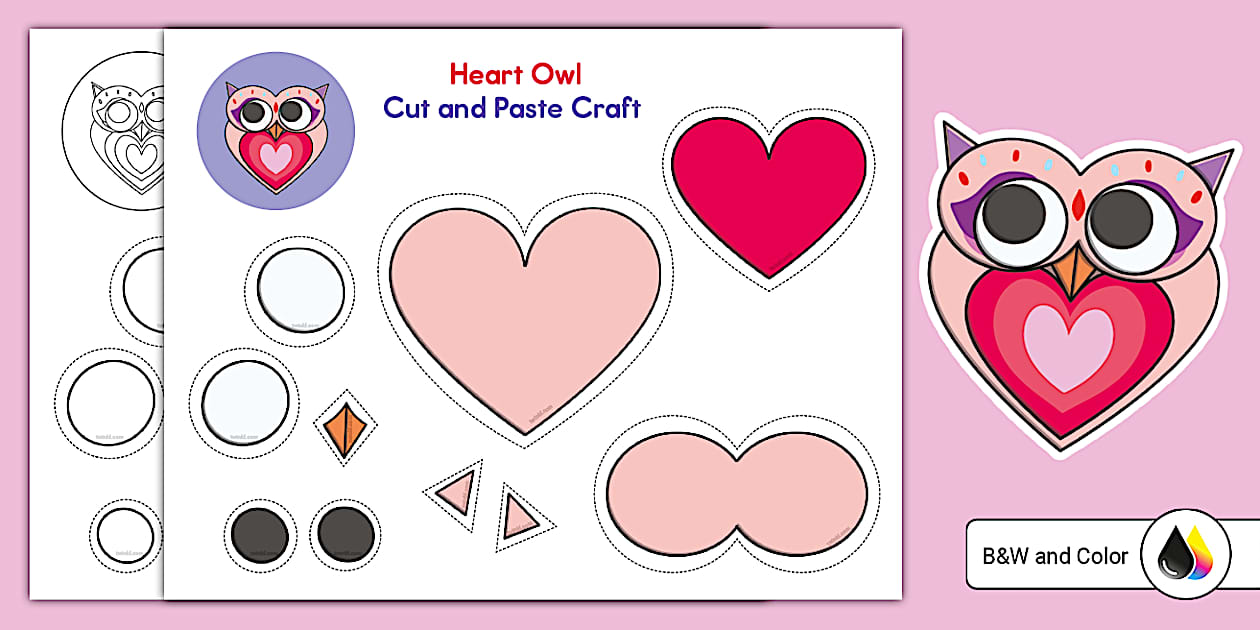 Heart Owl Craft | Valentine's Day | Twinkl USA - Twinkl