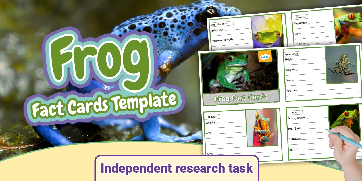 Frog Fact Cards Template
