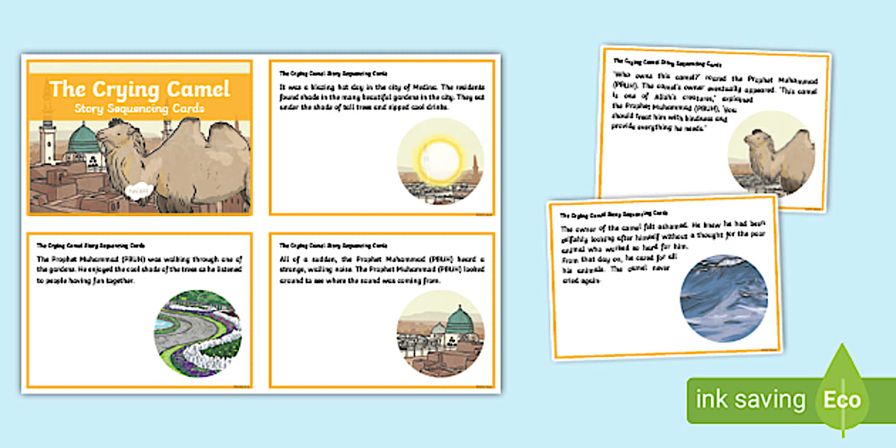 Editable The Crying Camel Story Sequencing Cards - Twinkl