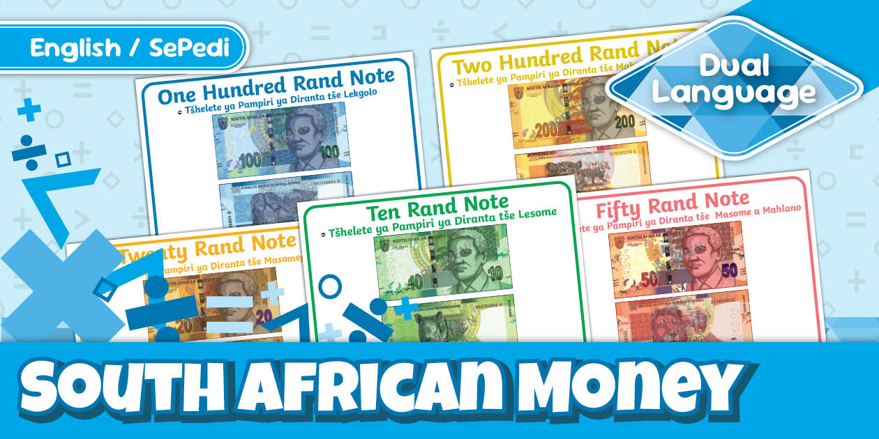 South African Money A5 Display Sepedi/English